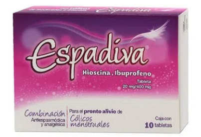 ESPADIVA c/10 TABS. 20/400 MG. Butilhioscina ó Hioscina+Ibuprofeno (Tabs. Orales). NA | Medical ...